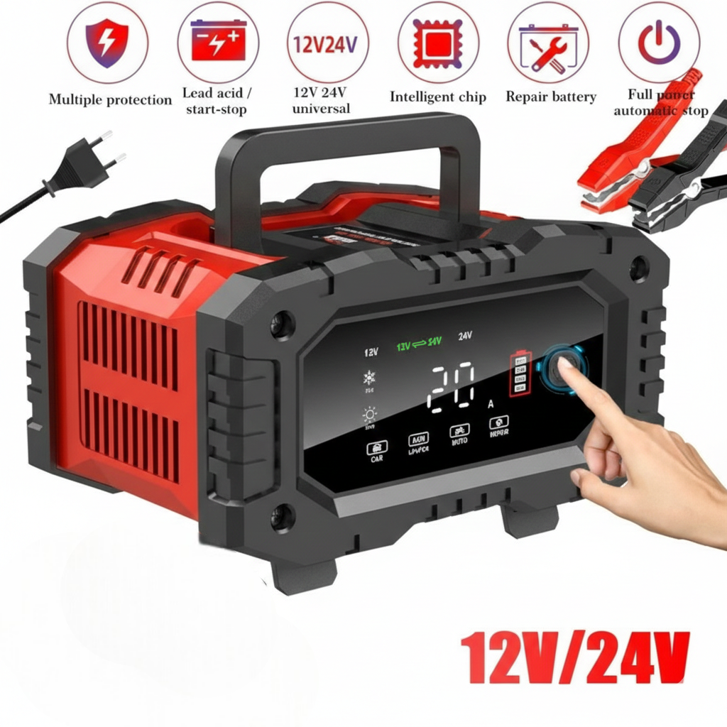 12V/24V Battery Jump Starter Charger & Maintainer for John Deere Tract ...
